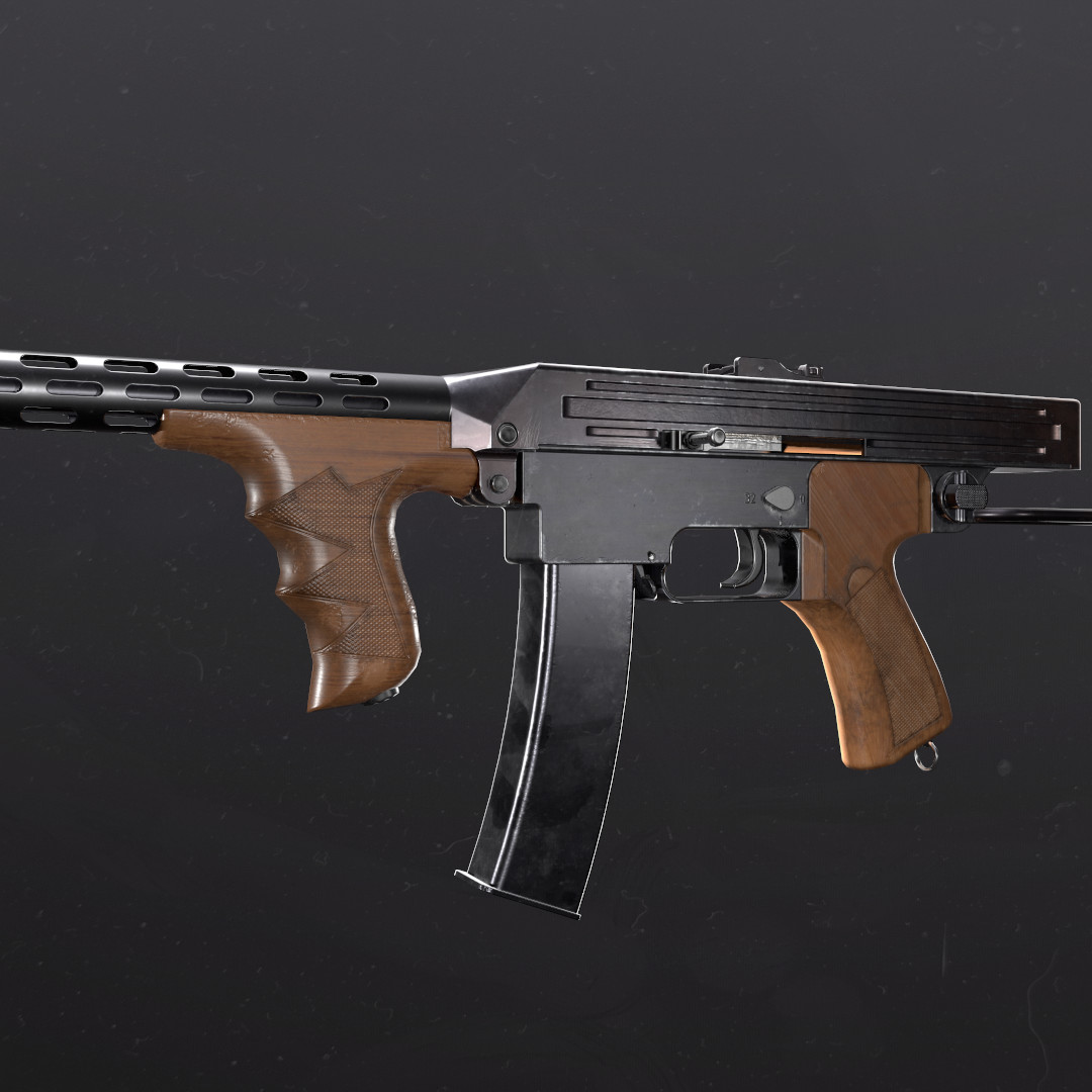 ArtStation - Kalashnikov Submachine Gun (1942)