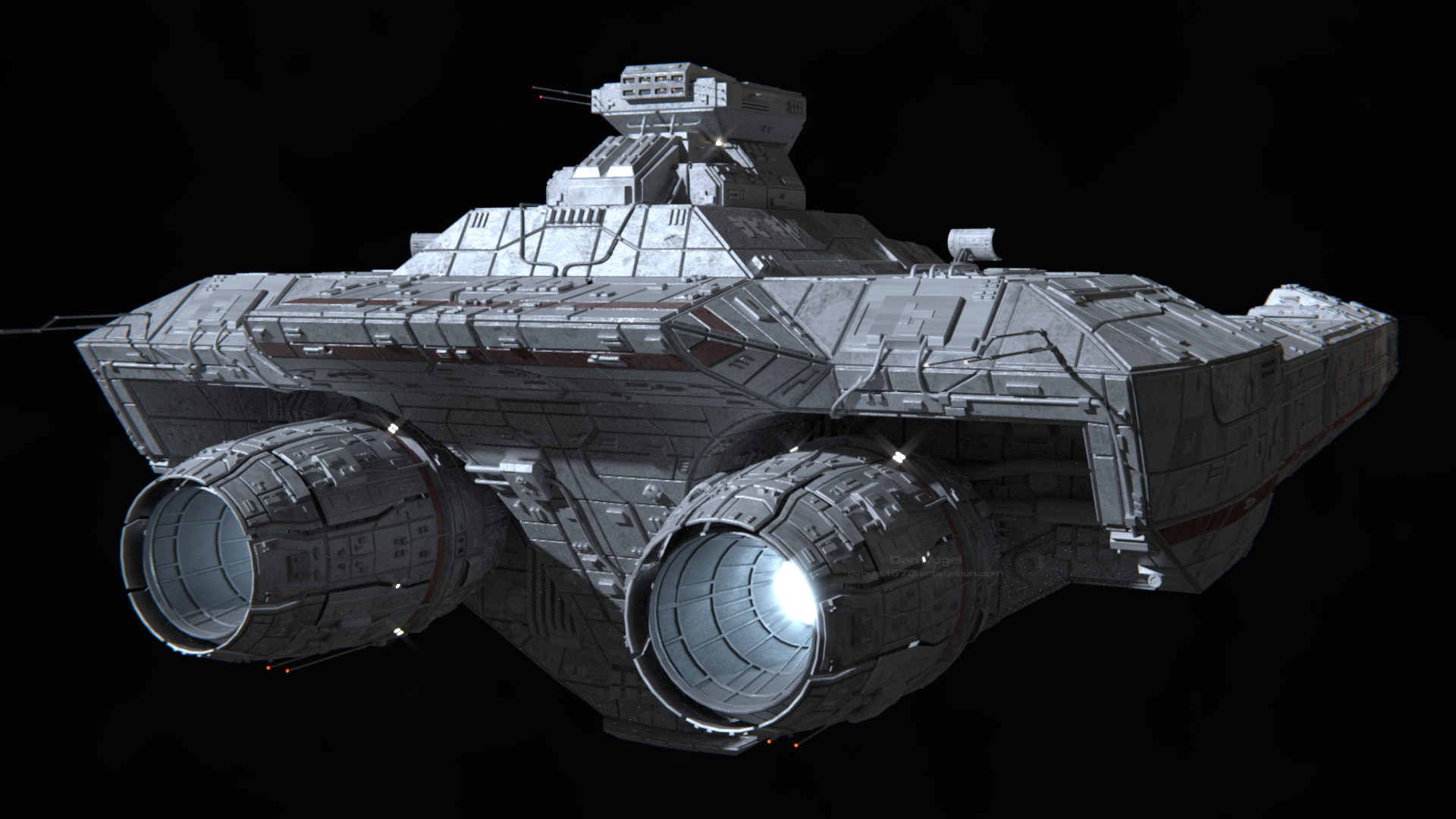 ArtStation - Original Concept - Deep Space Work Cruiser