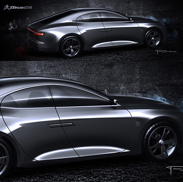 ArtStation - Zbrush Car (Intro to vehicle sketching inside zbrush ...