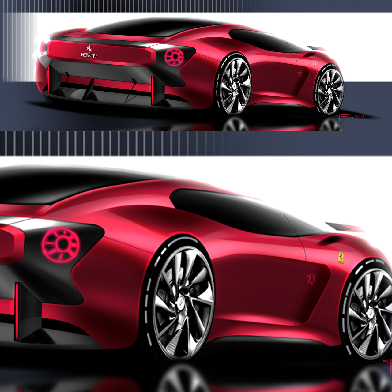 ArtStation - Ferrari Sketch (Video process)