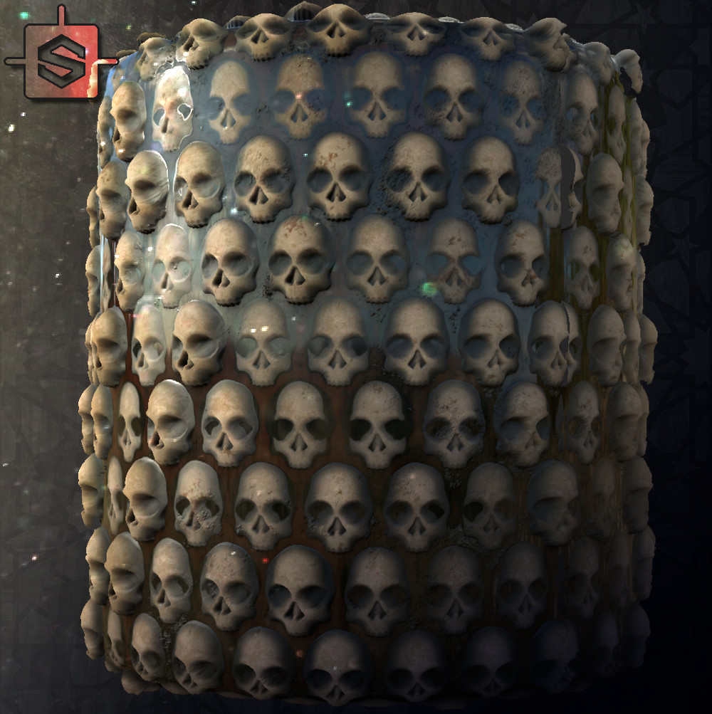 ArtStation - Flooded Catacomb Skull Floor