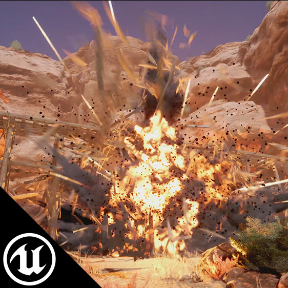 ArtStation - Railway bridge explosion