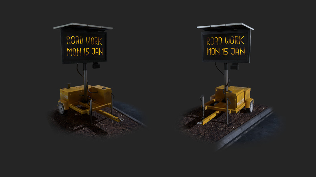 ArtStation - Mobile Electronic Sign - Breakdown