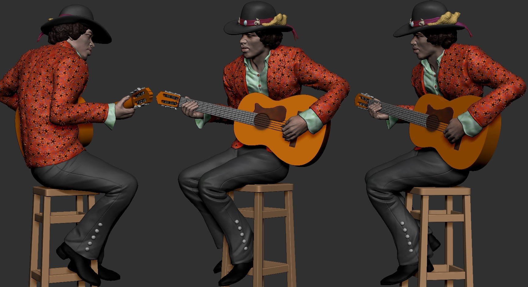 ArtStation - Jimmy Hendrix colorful