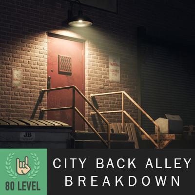 ArtStation - City Back Alley (UE4) Breakdown