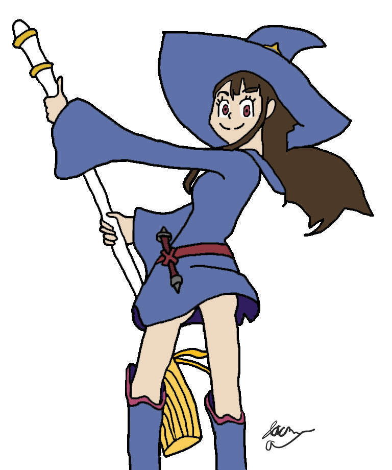 ArtStation - Akko from Little Witch Academia Digitally Colored