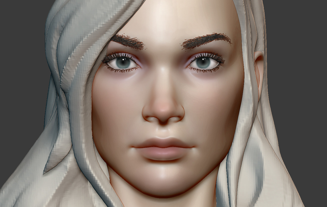 ArtStation - Female_Polypaint_Practice