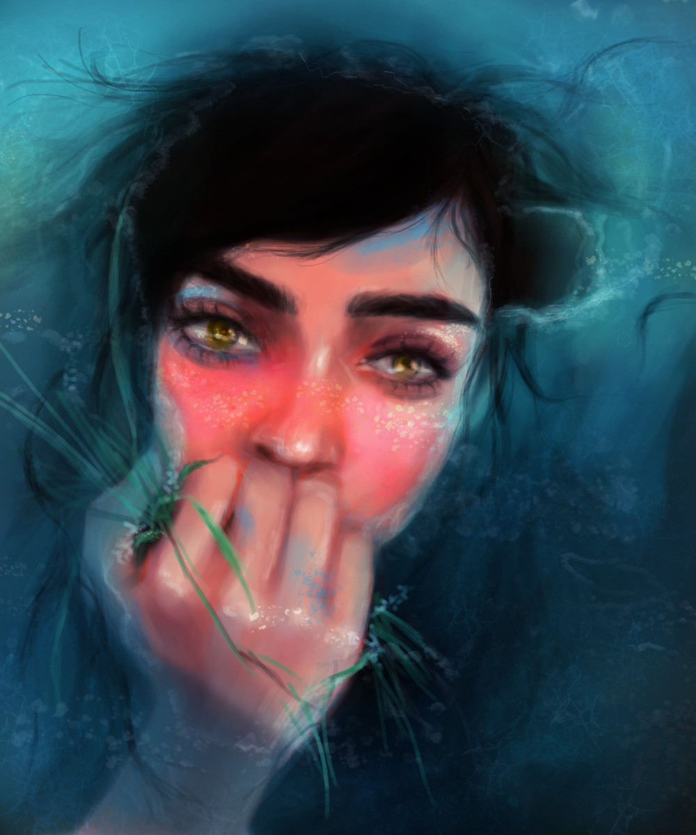 ArtStation - Submerged (water painting practice)