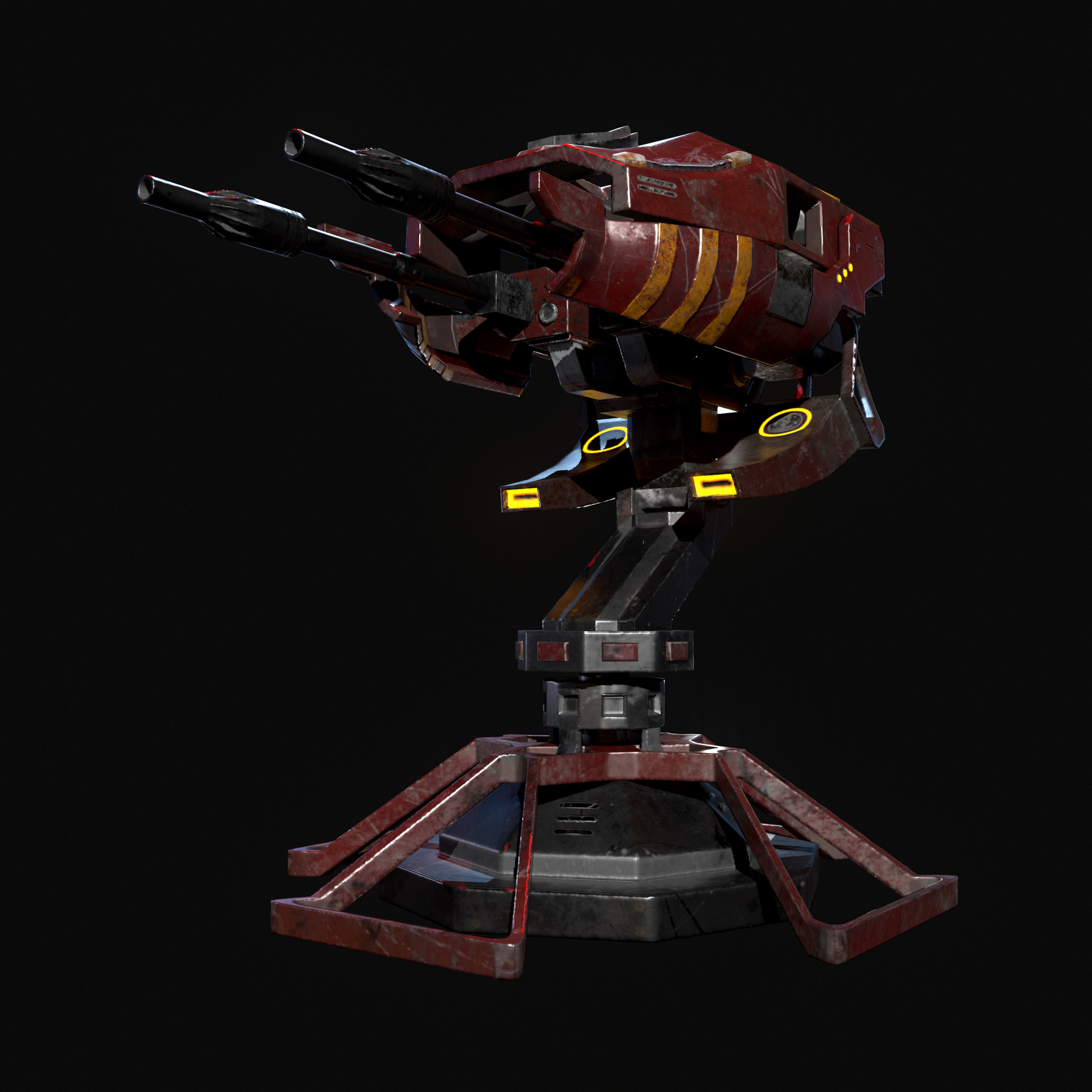 ArtStation - Sci-Fi Turret (Game Ready)