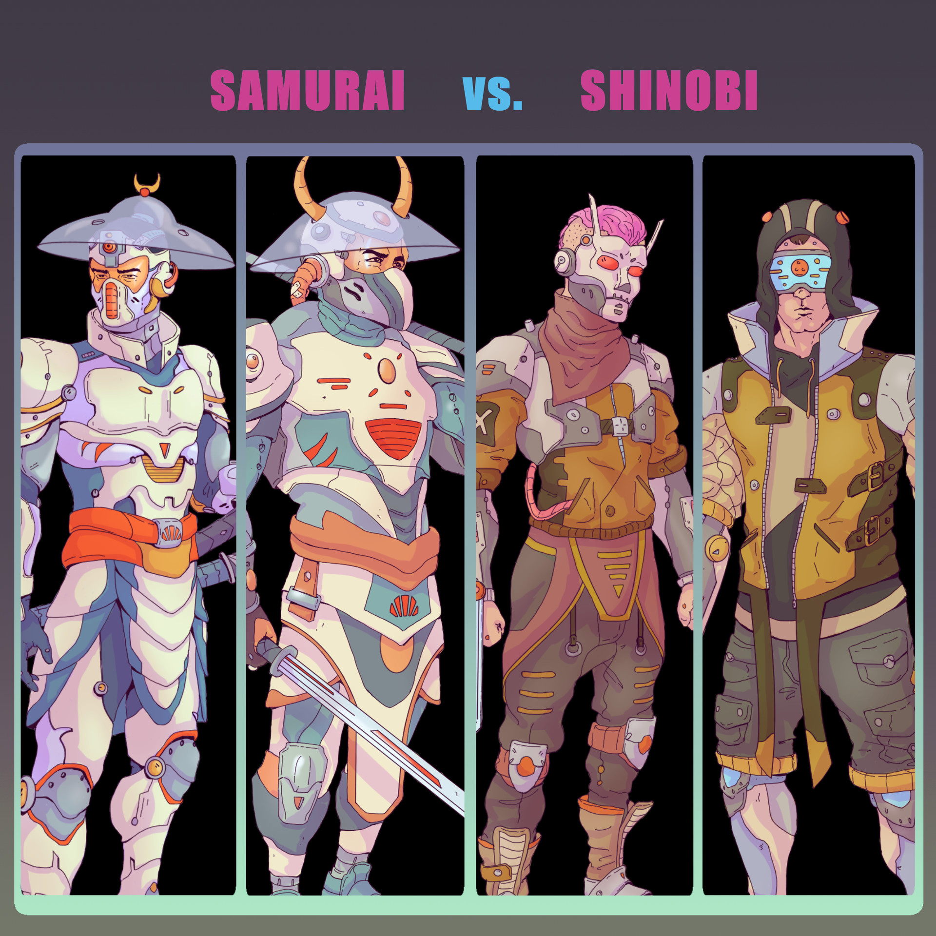 ArtStation - Samurai vs. Shinobi (character design / concept art)