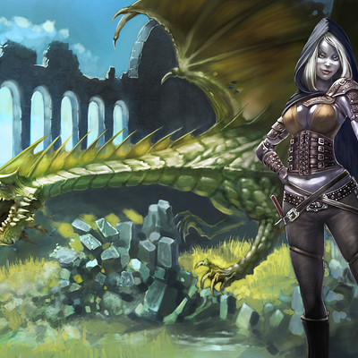 ArtStation - Drow Rogue Desktop Art