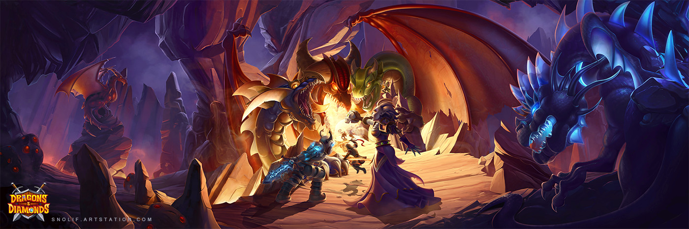 ArtStation - Dragons & Diamonds Key Art (2014)