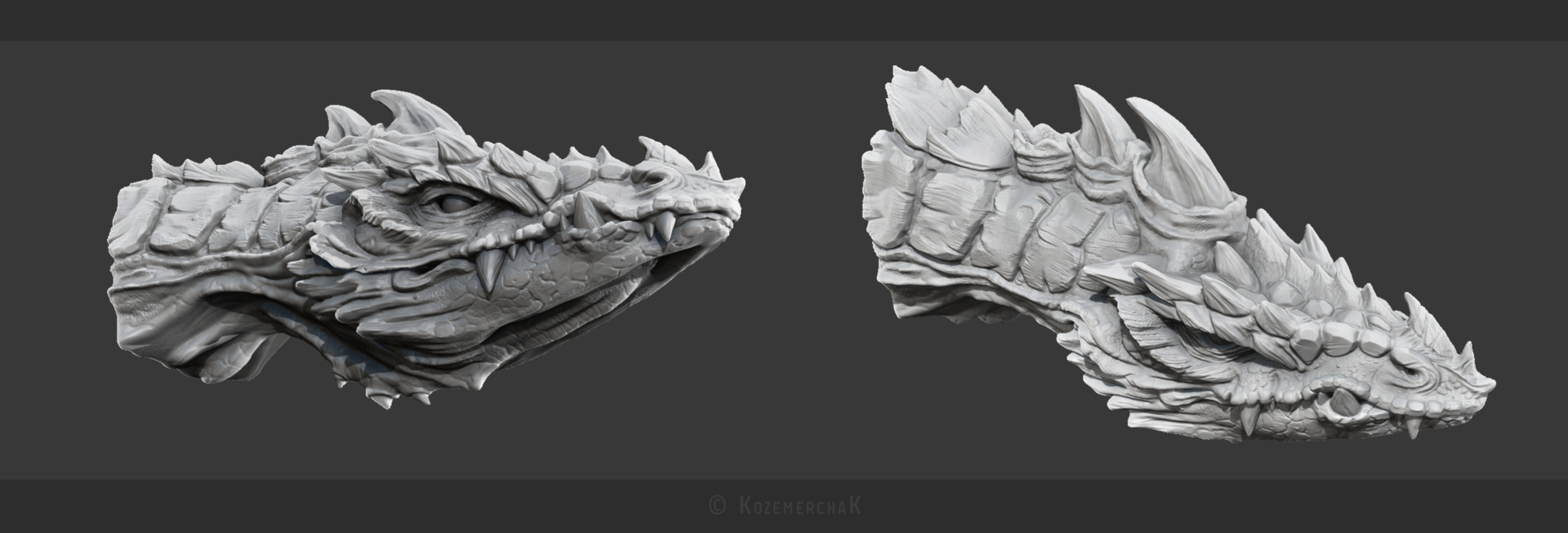 ArtStation - Dragon head