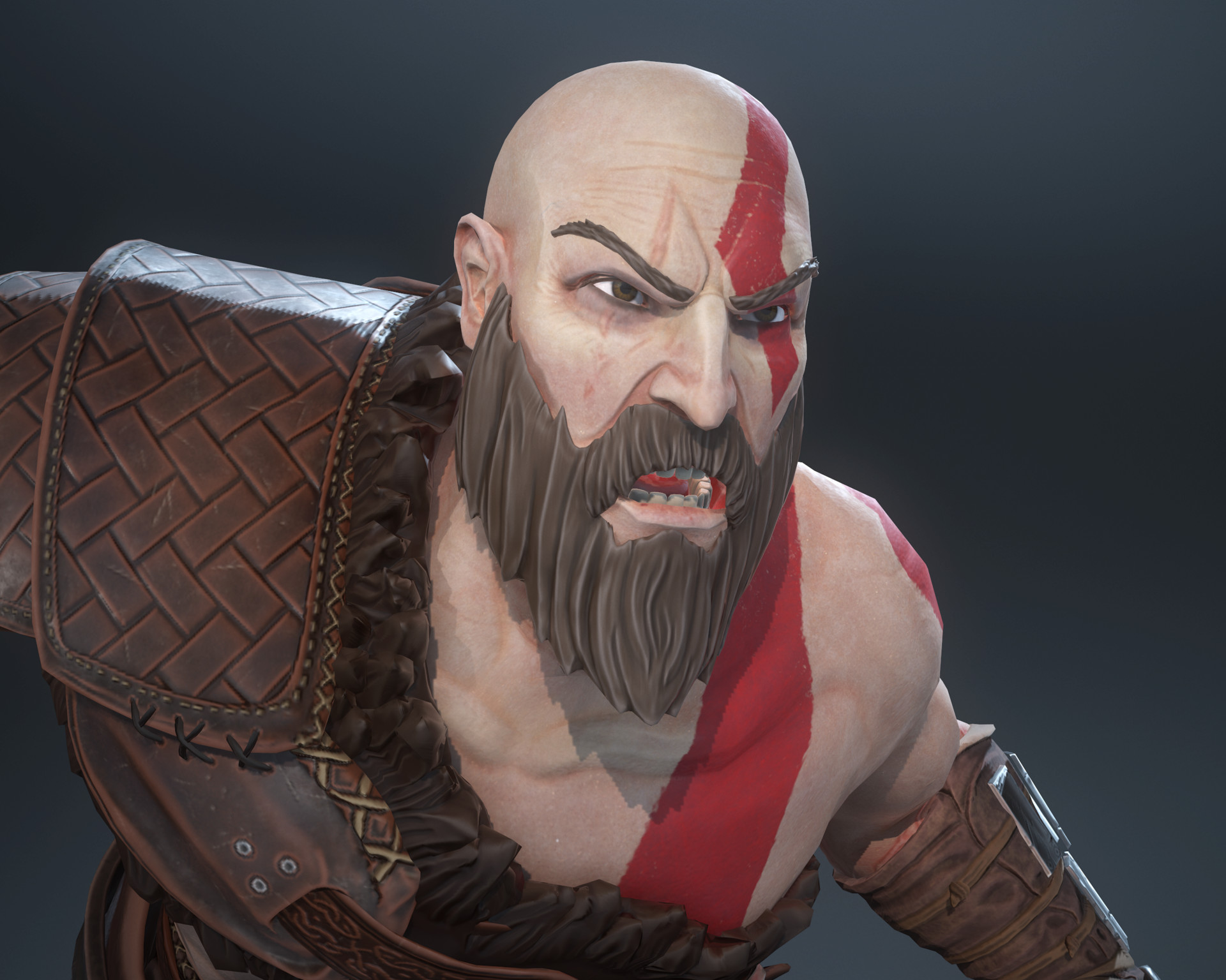 ArtStation - Cartoon Kratos Fanart
