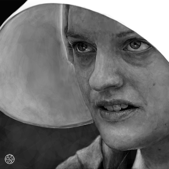 ArtStation - Offred (Elisabeth Moss) Speed Painting