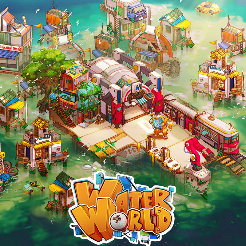 ArtStation - WaterWorld - BARM Town Concept