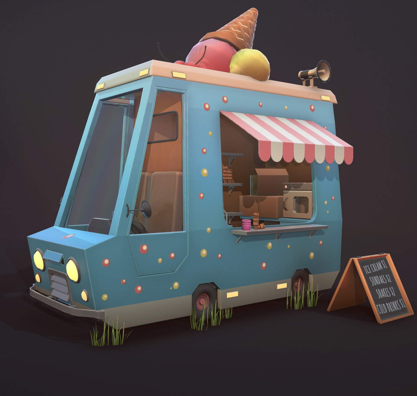 ArtStation - One Day Challenge - Ice Cream Truck