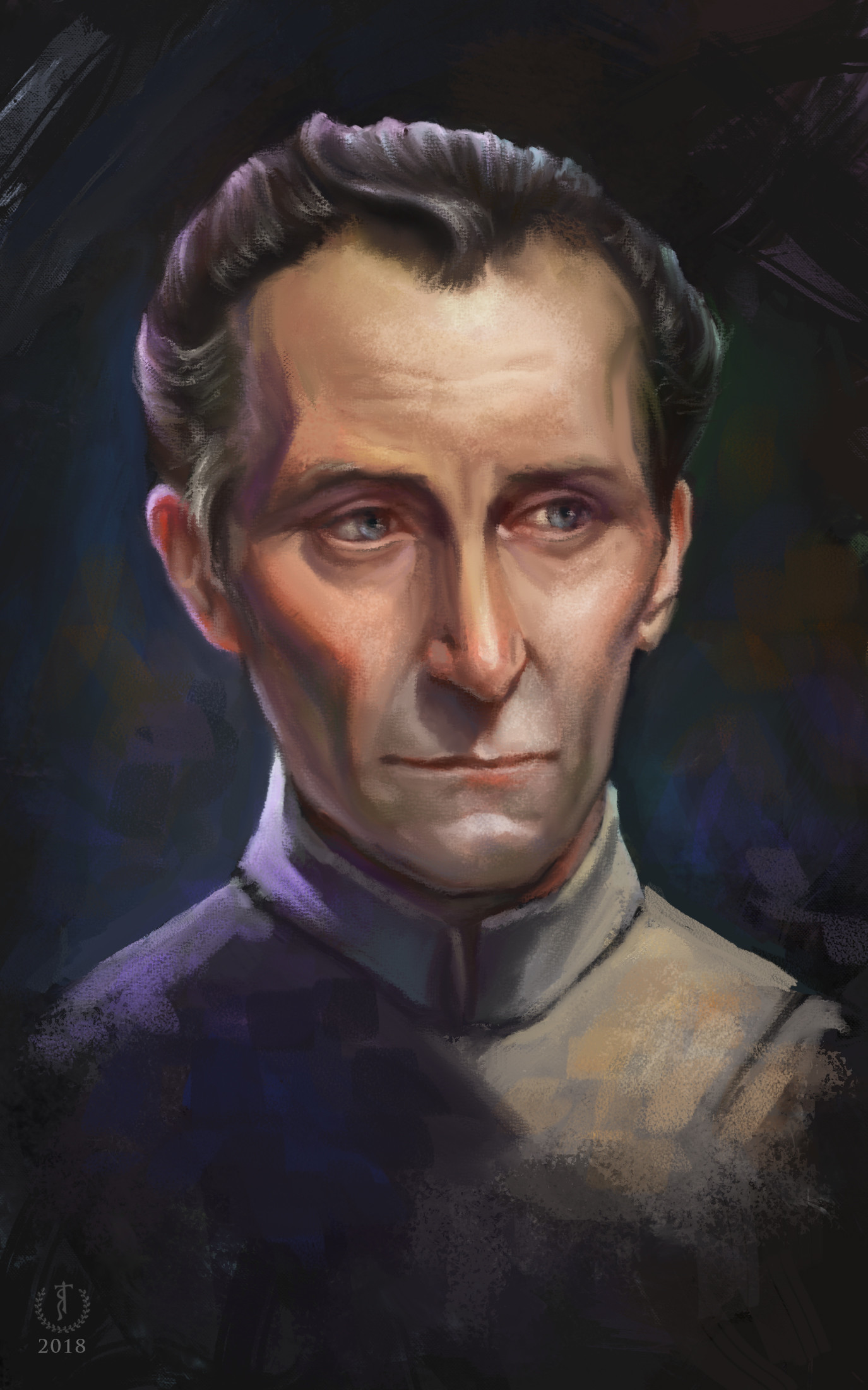 ArtStation - Tarkin/Peter Cushing | Star Wars portrait study