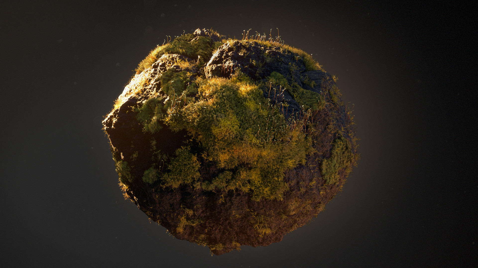ArtStation - Procedural stone and moss