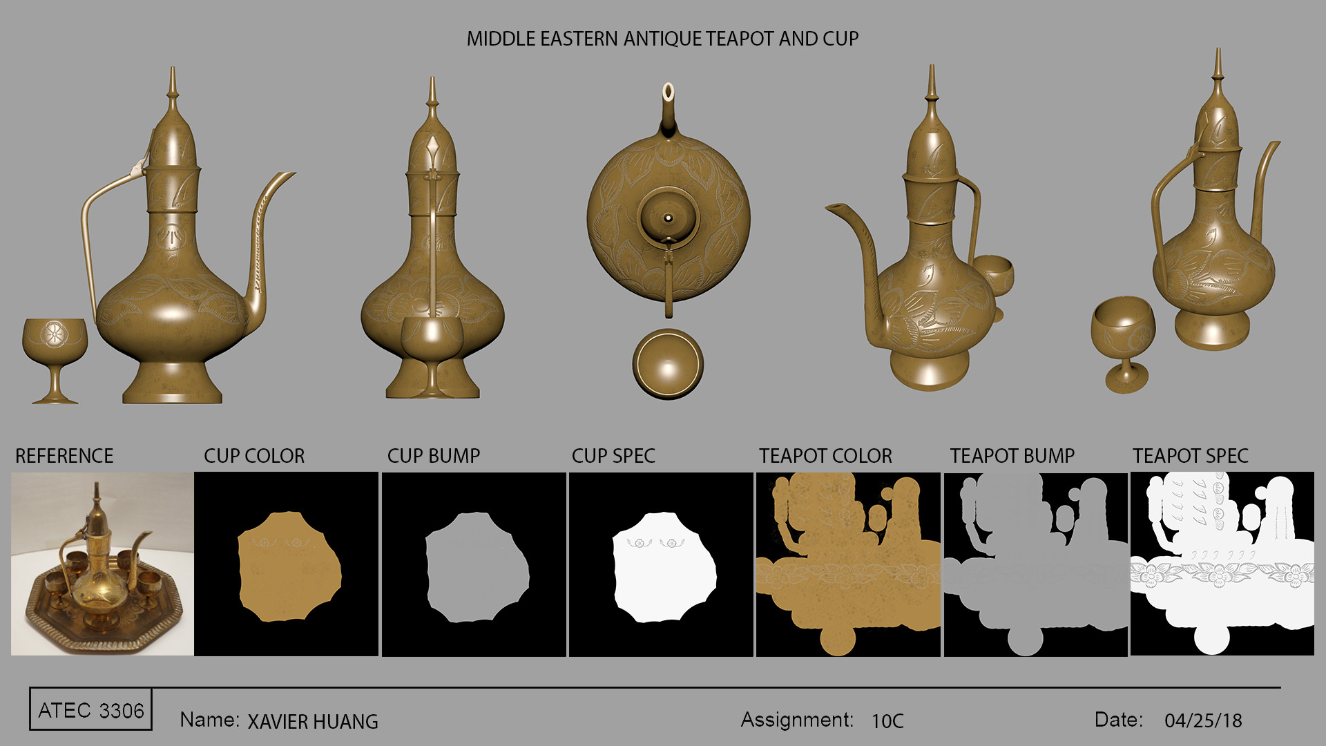 ArtStation - Antique Middle Eastern Tea Set