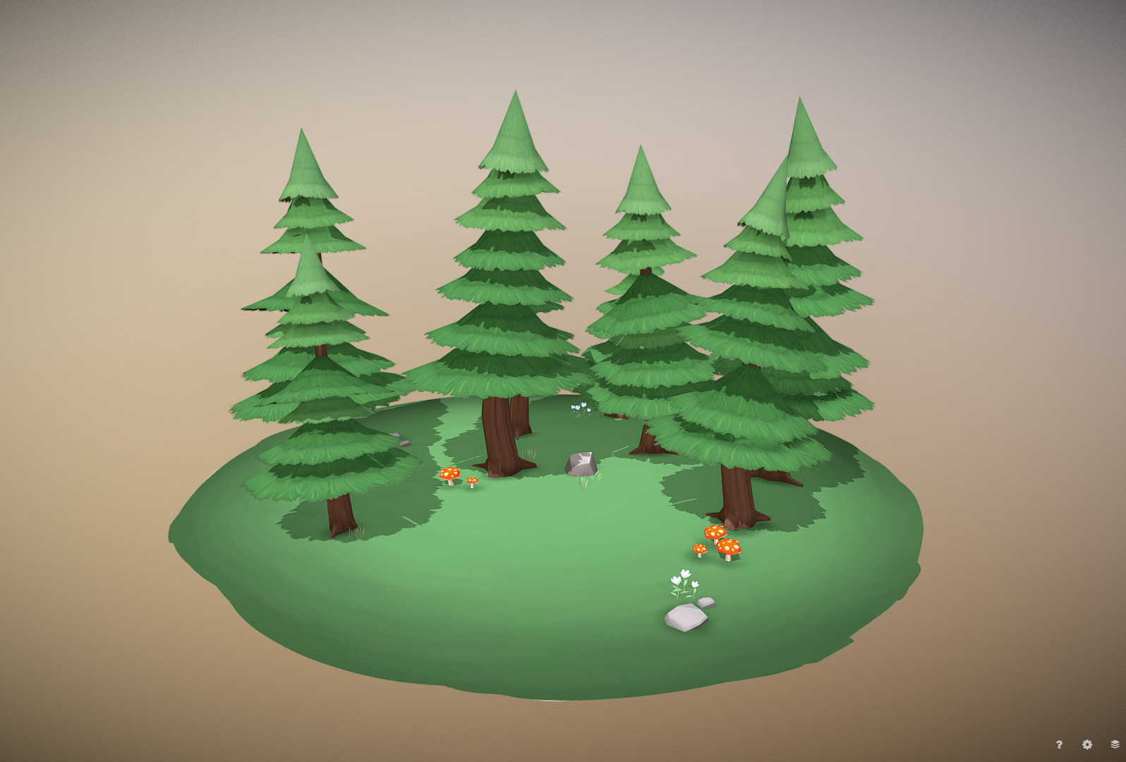 ArtStation - Little Hand-Painted Forest