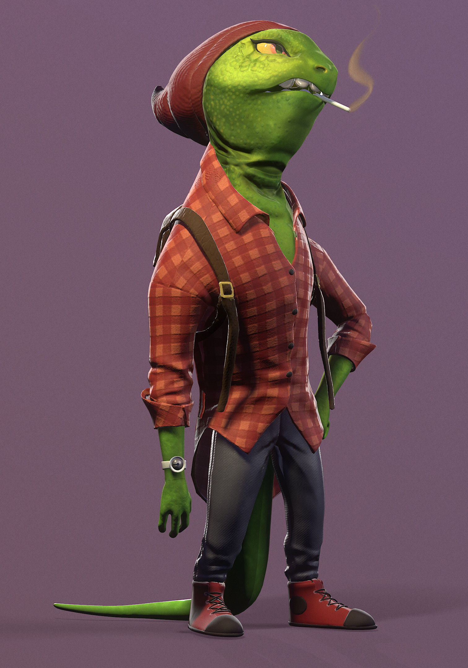 ArtStation - Hipster lizard