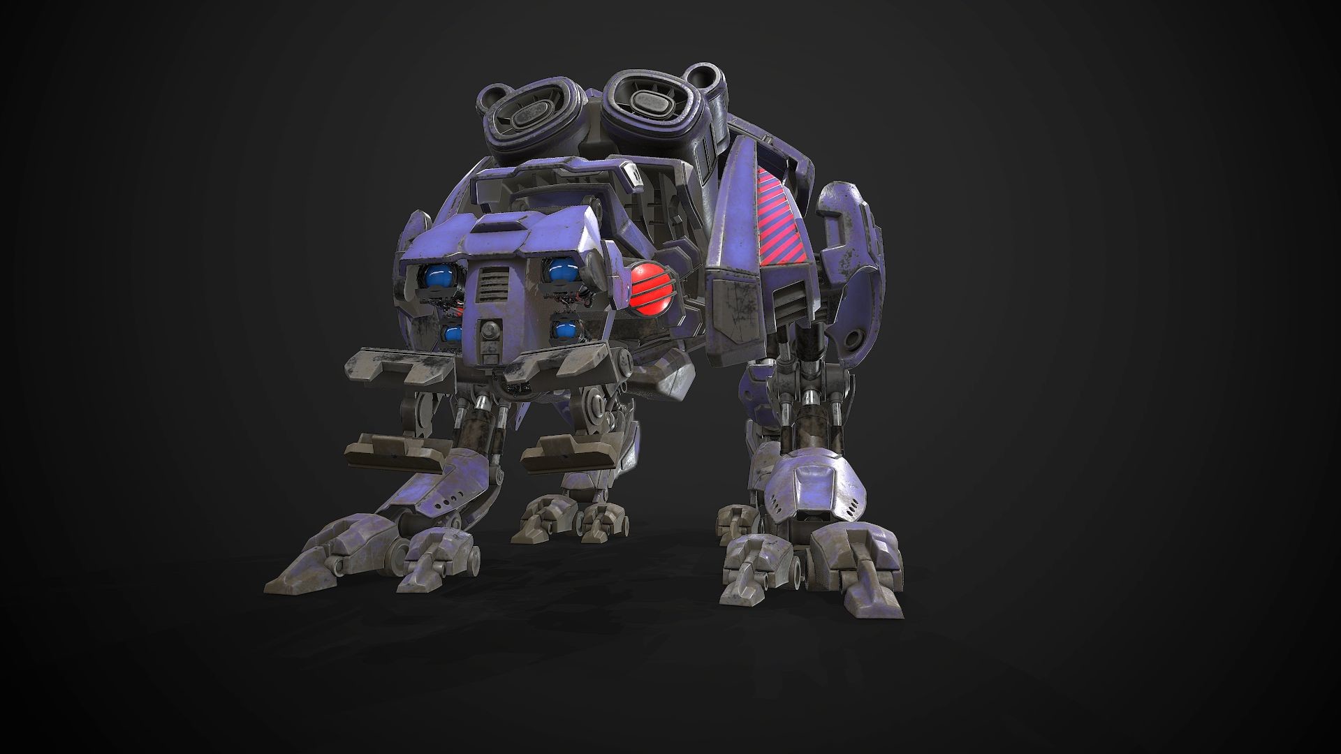 ArtStation - Quad-BOT, texturing