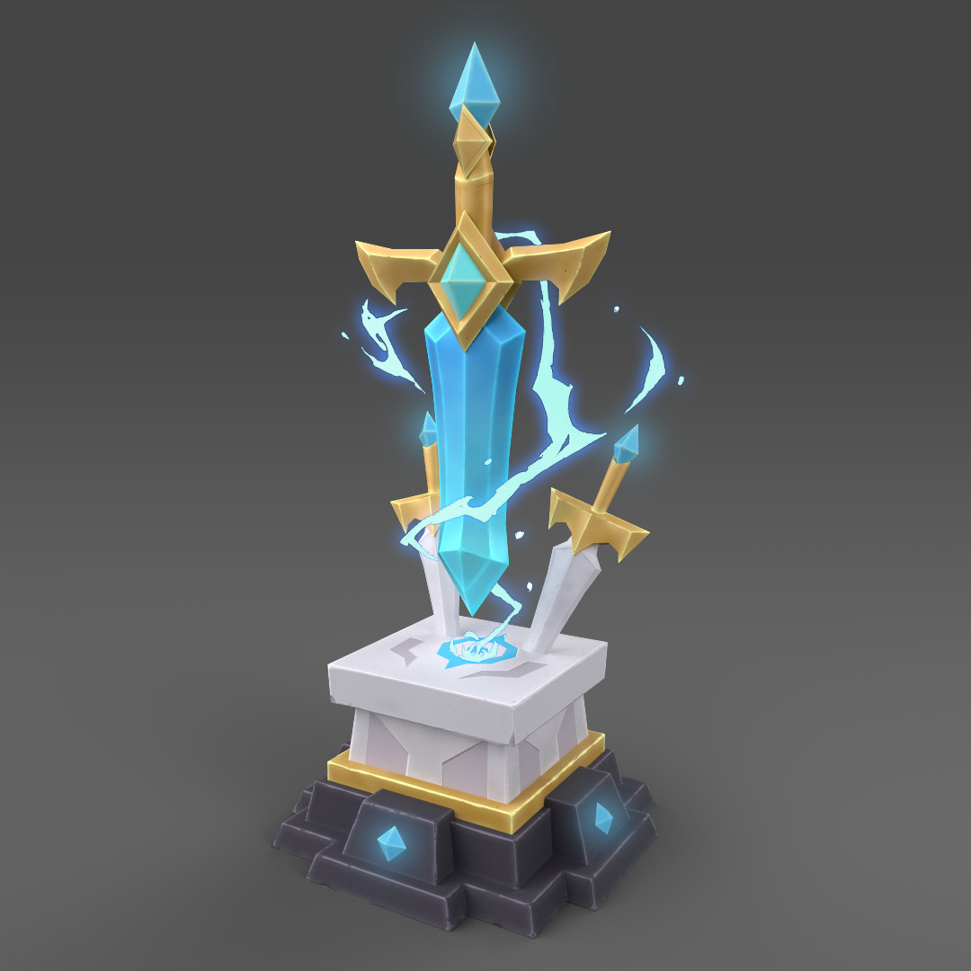 ArtStation - Swords's Stone - Low Poly