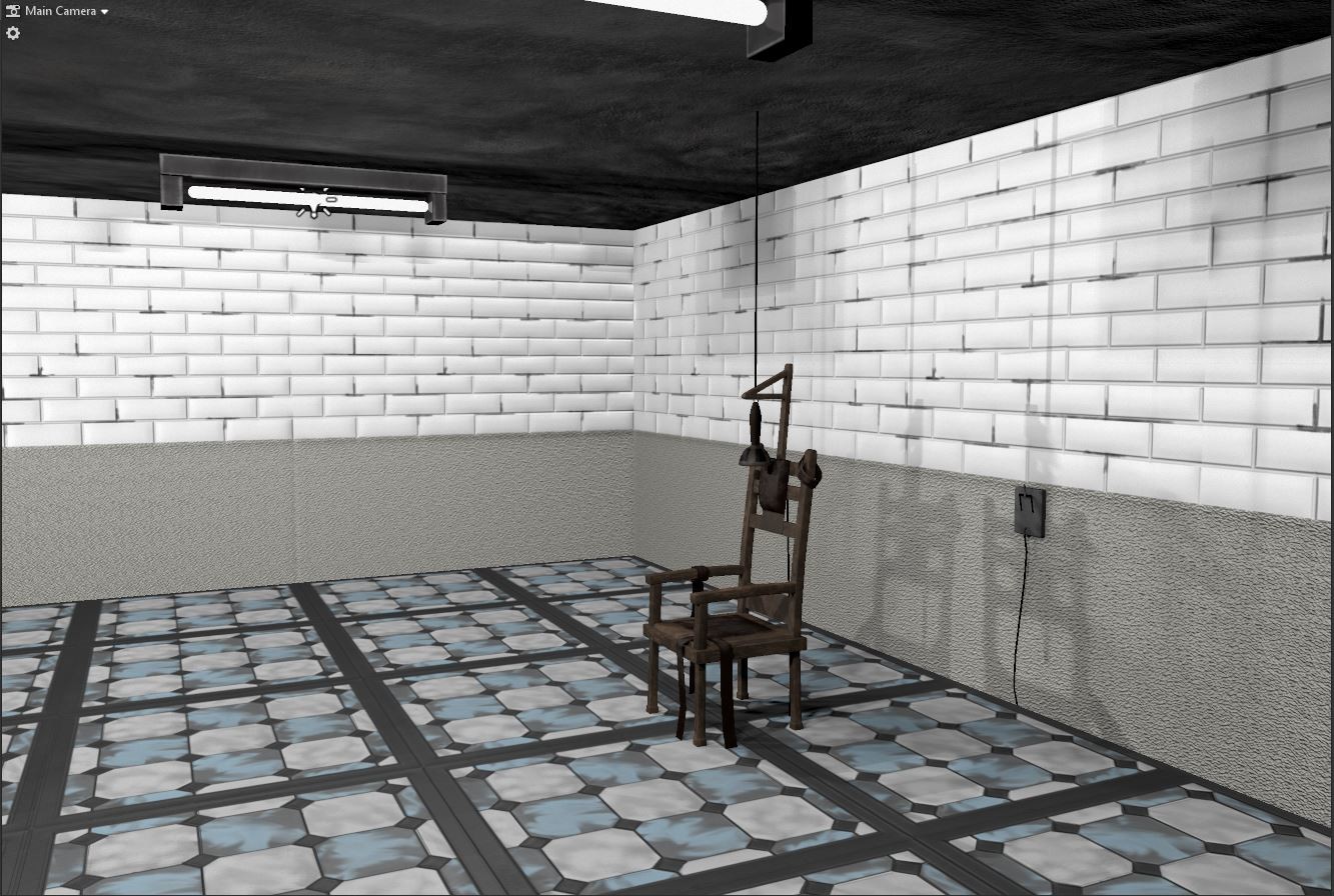 ArtStation - Execution room, electric chair.