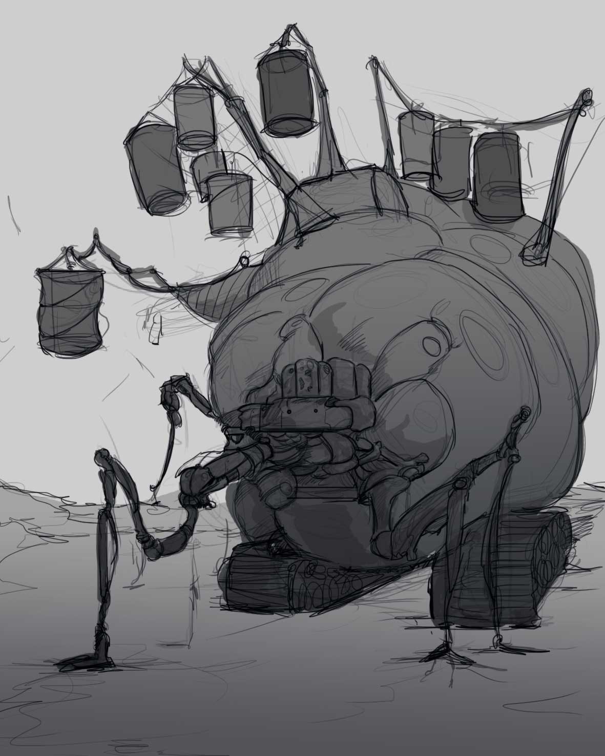 ArtStation - Weird spider-bot concept