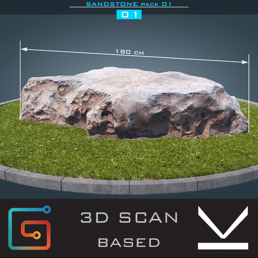ArtStation - Sandstone models 01-04 3dscan Based