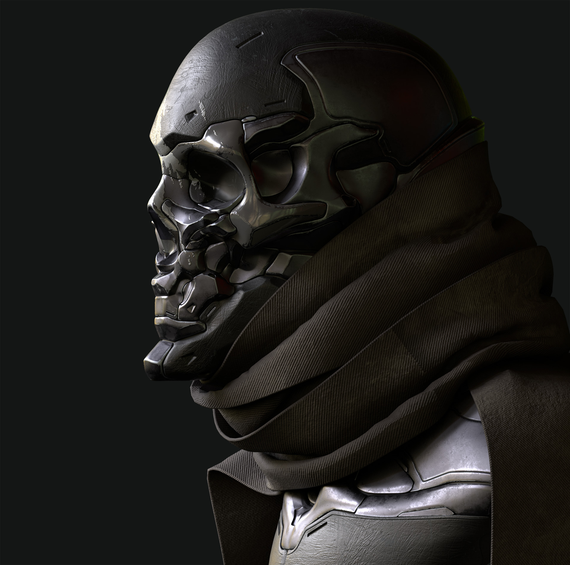 ArtStation - Skull mech with swag scarf