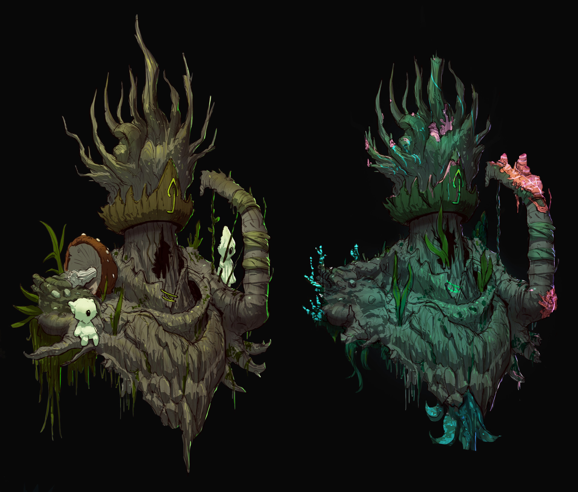 ArtStation - Forest King’s helmet concept