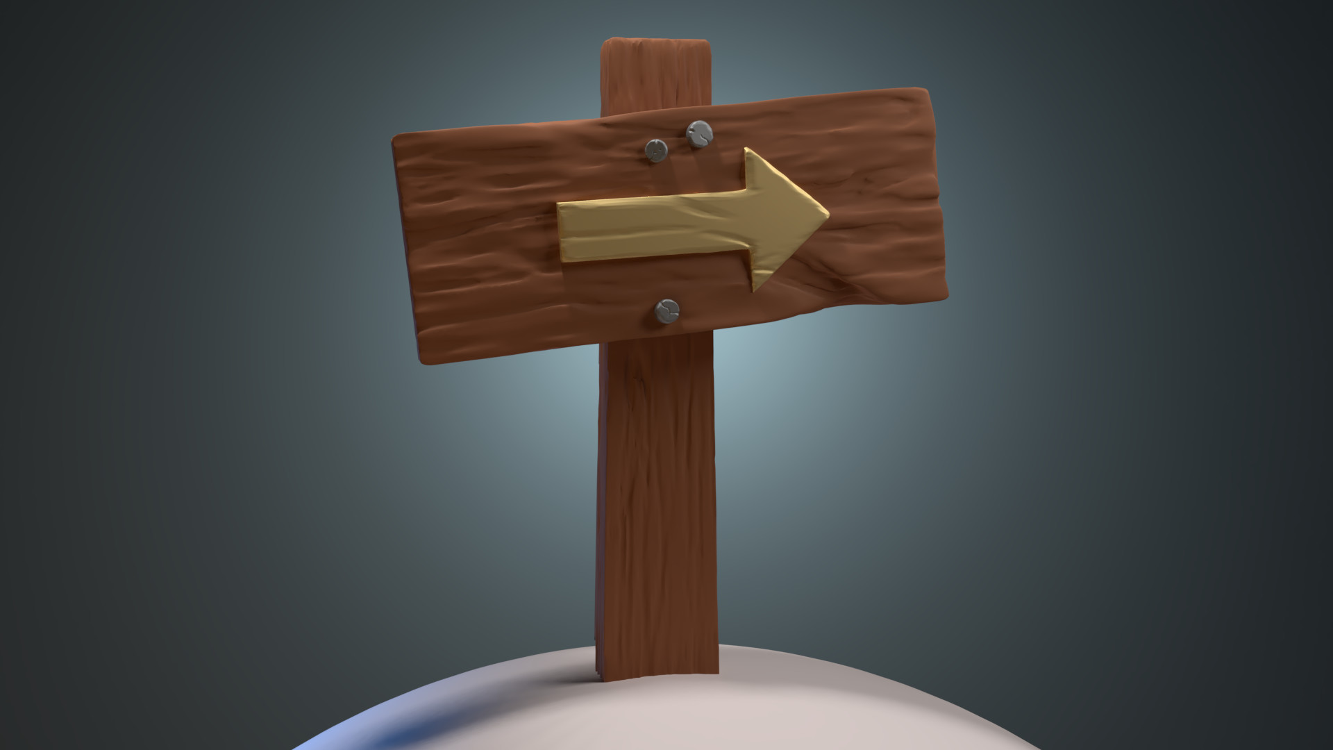 ArtStation - Stylized Signpost