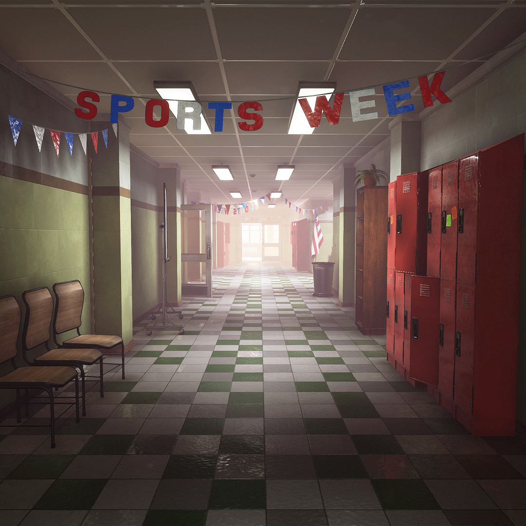 ArtStation - Modular School - Hallway