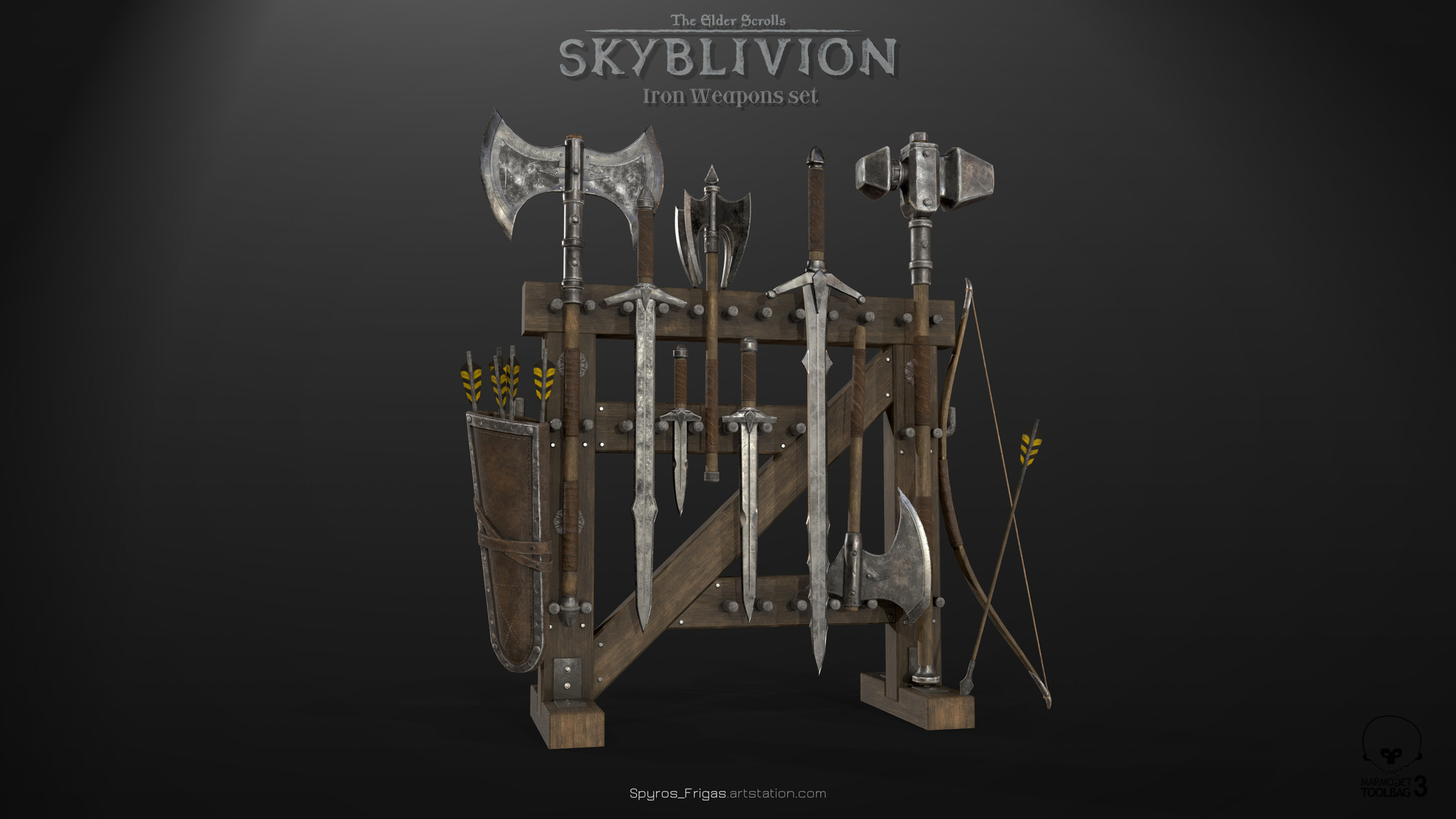 ArtStation - Iron Weapons Set Display (Elder Scrolls:Skyblivion)