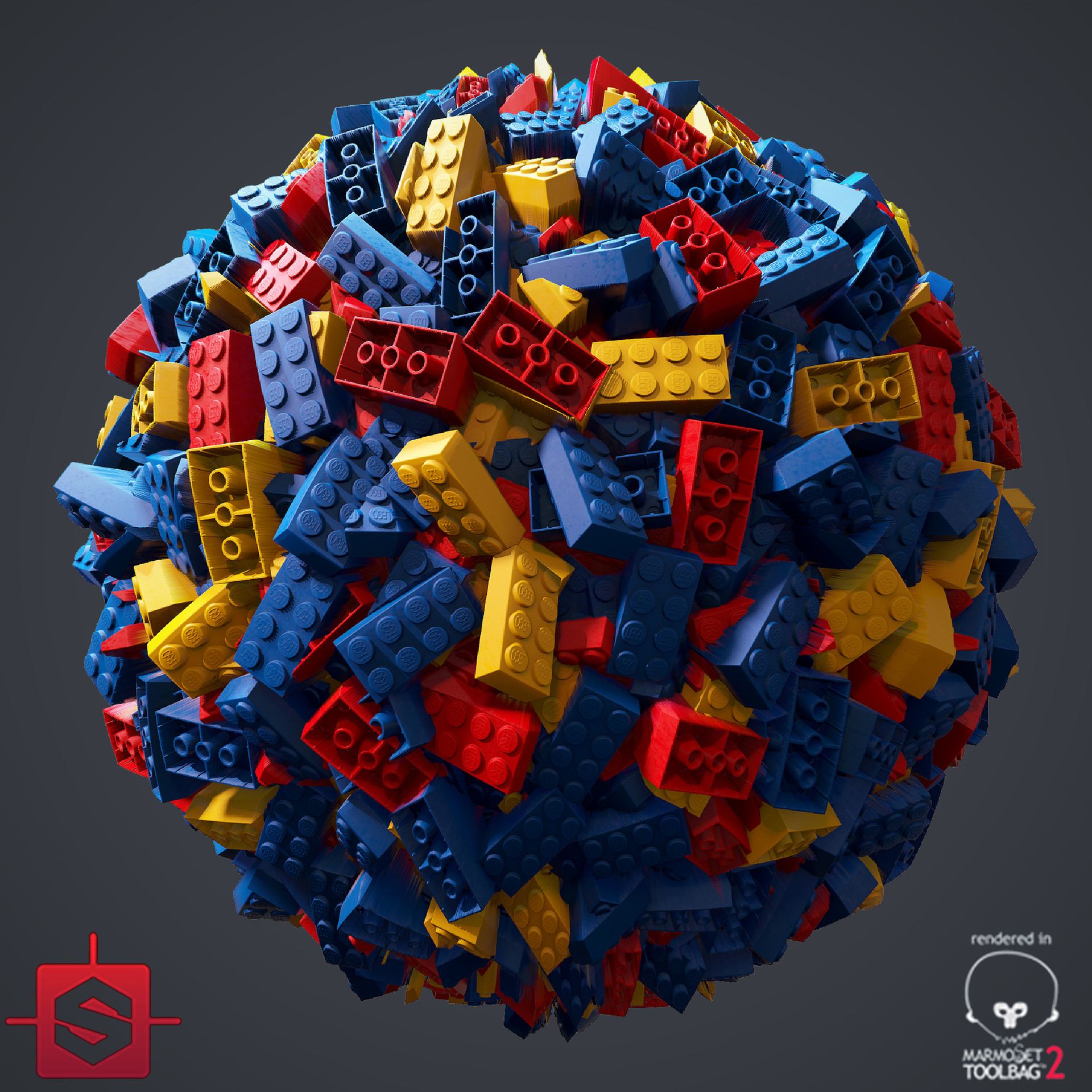 ArtStation - Scattered Lego Bricks Study