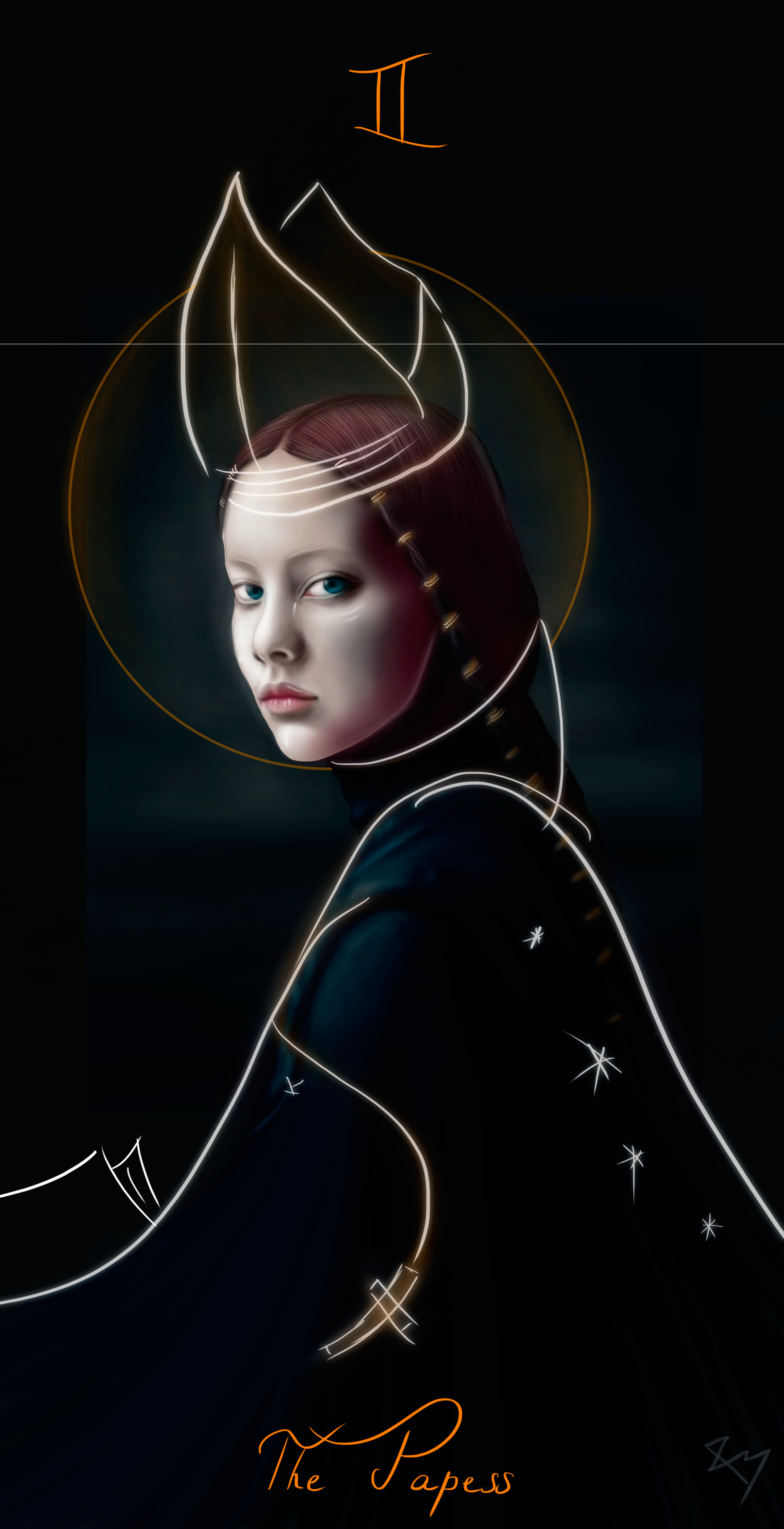 ArtStation - Tarot Card - Papess/Popess - Digital Painting - Desiree ...