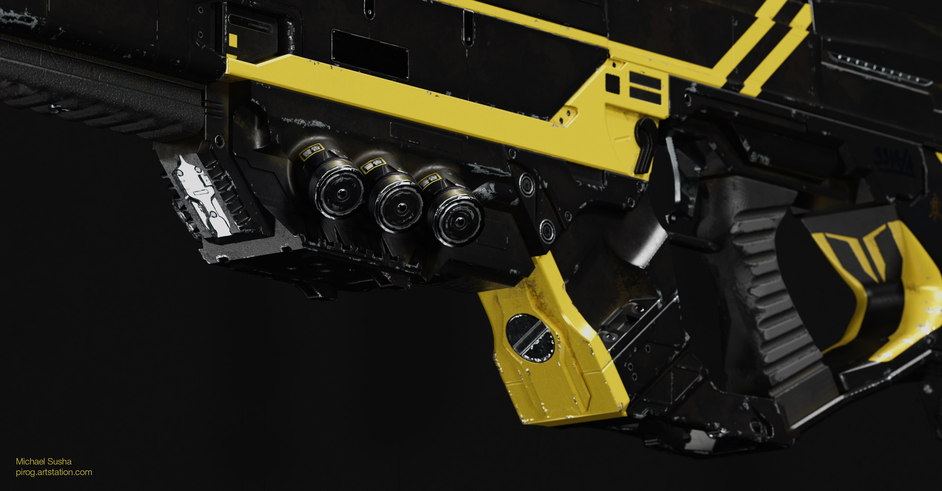 ArtStation - Futuristic weapon study