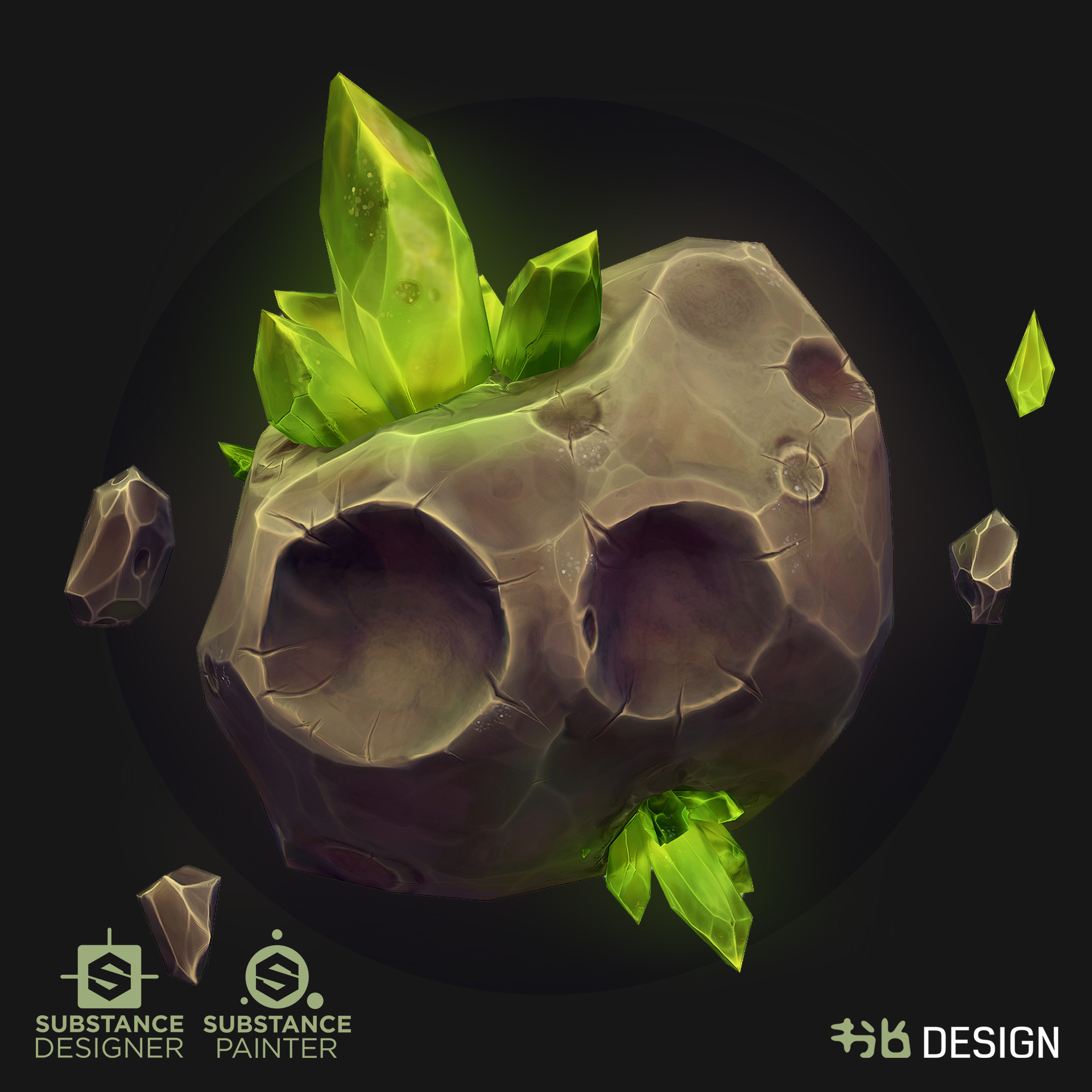 ArtStation - Crystalline meteor - Stylized