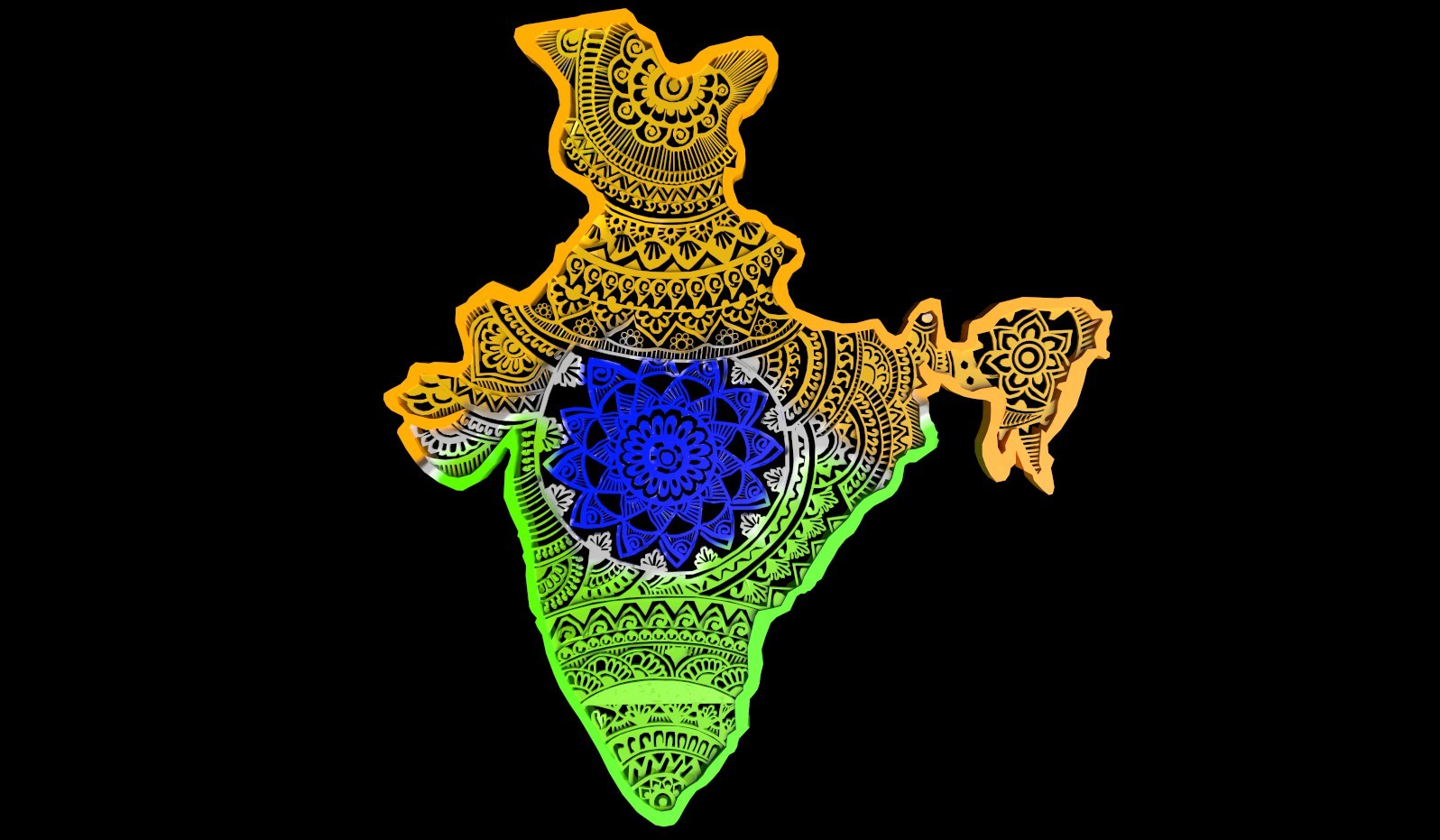ArtStation - Patterned India Map