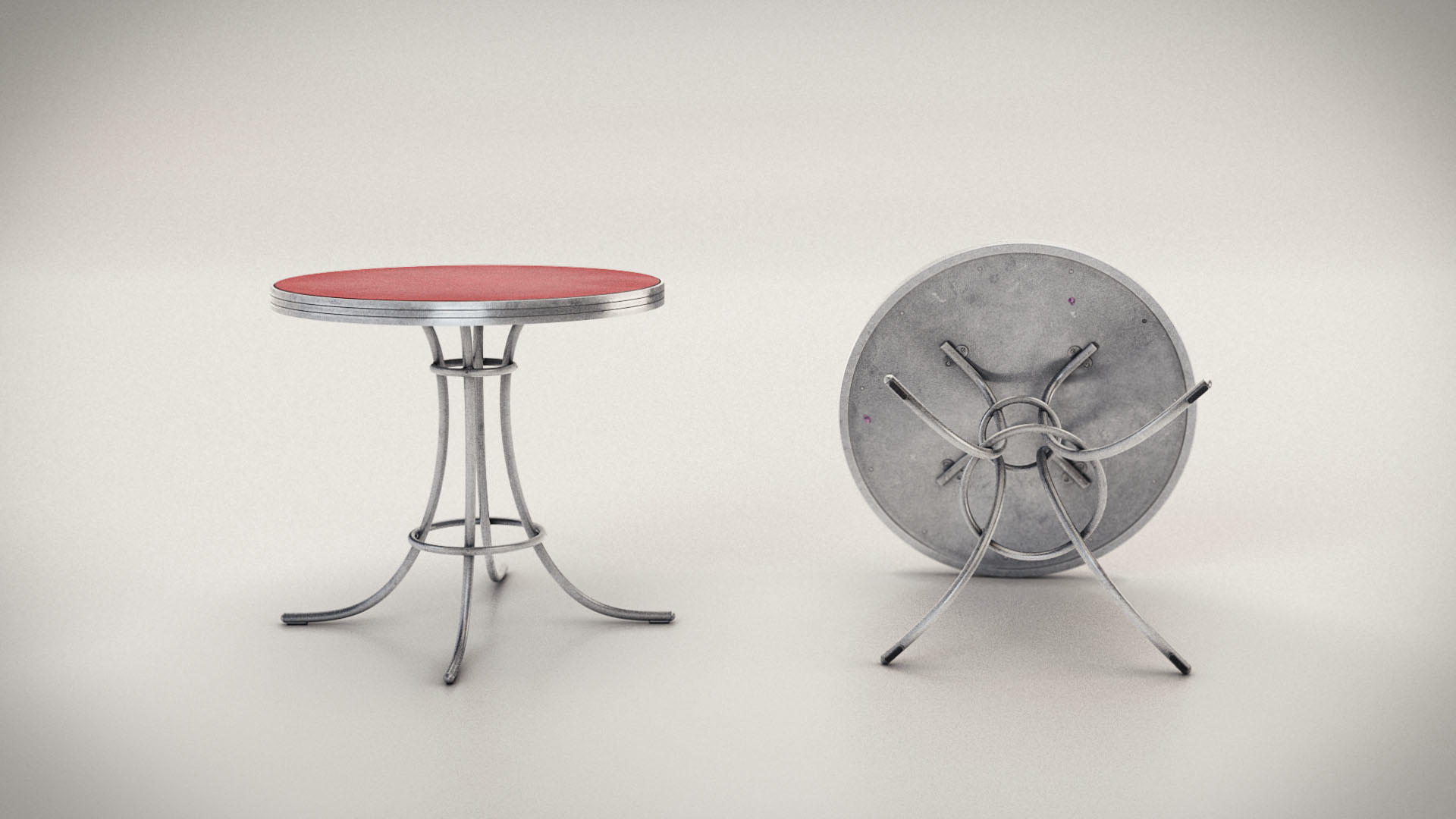 ArtStation - Round Retro Table - Adobe3D Stock