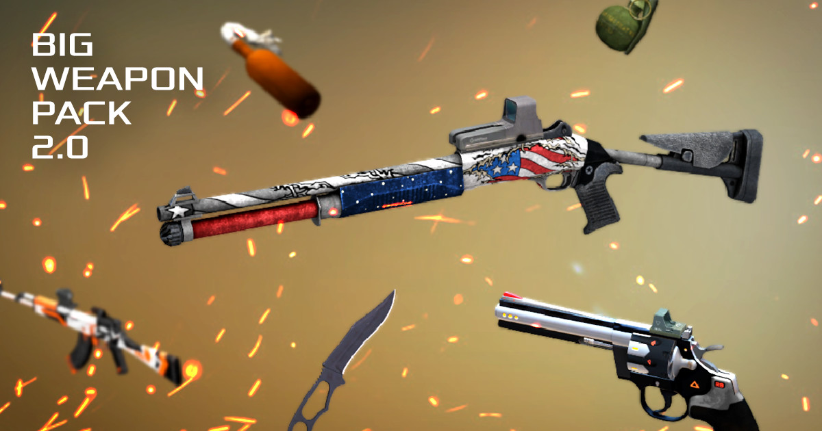 Artem Alexandrov - Big Weapon Pack 2.0 Mobile Ready - Snipers, pistols, shotguns, skins