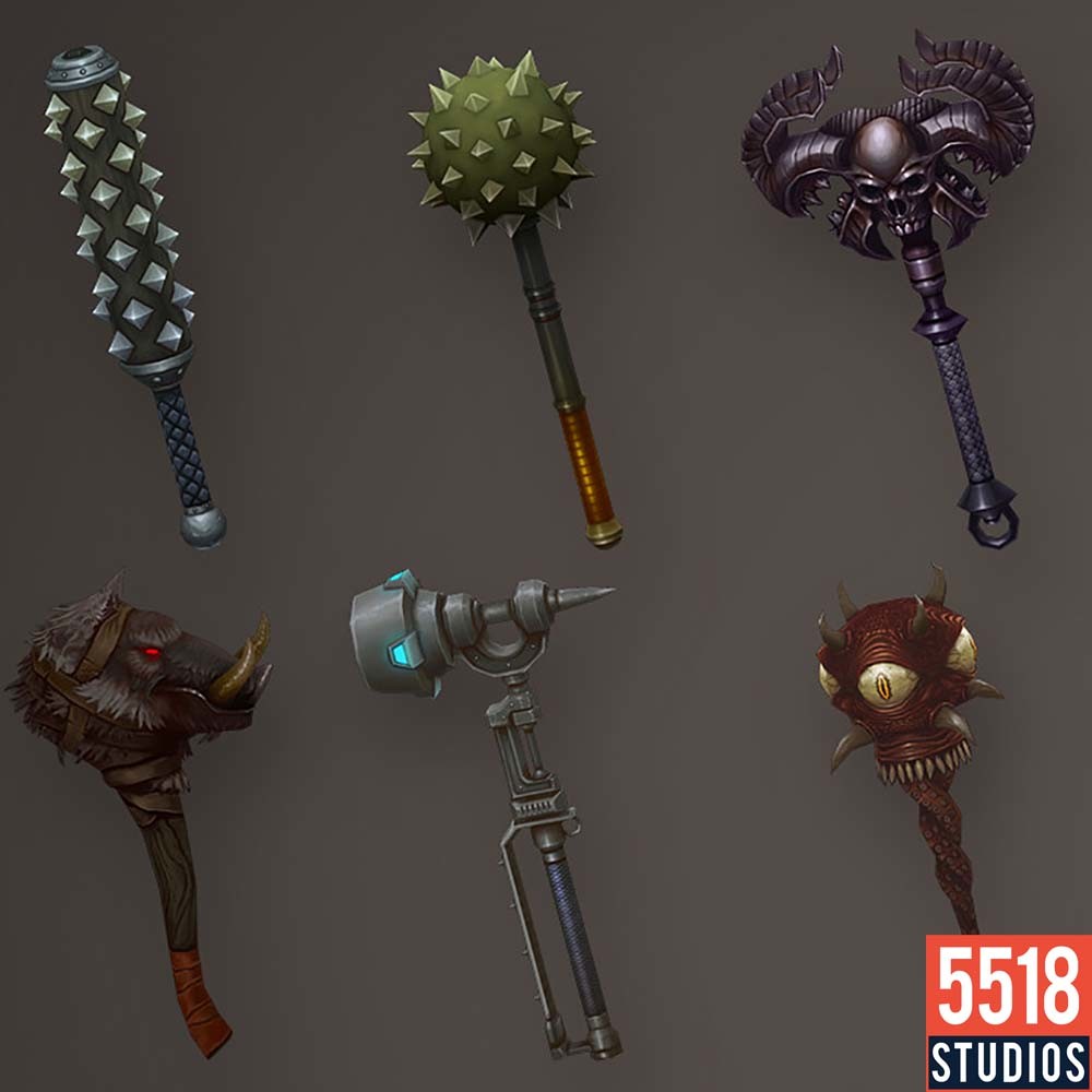 ArtStation - Weapons, props design for the Mobile Game