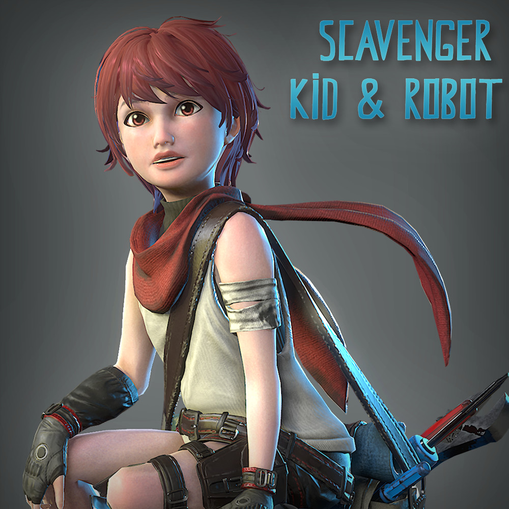 ArtStation - Scavenger Kid and Robot