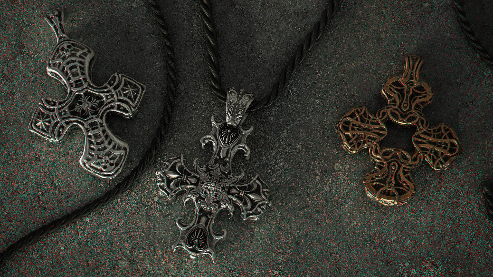 ArtStation - Medieval and Victorian inspired crosses