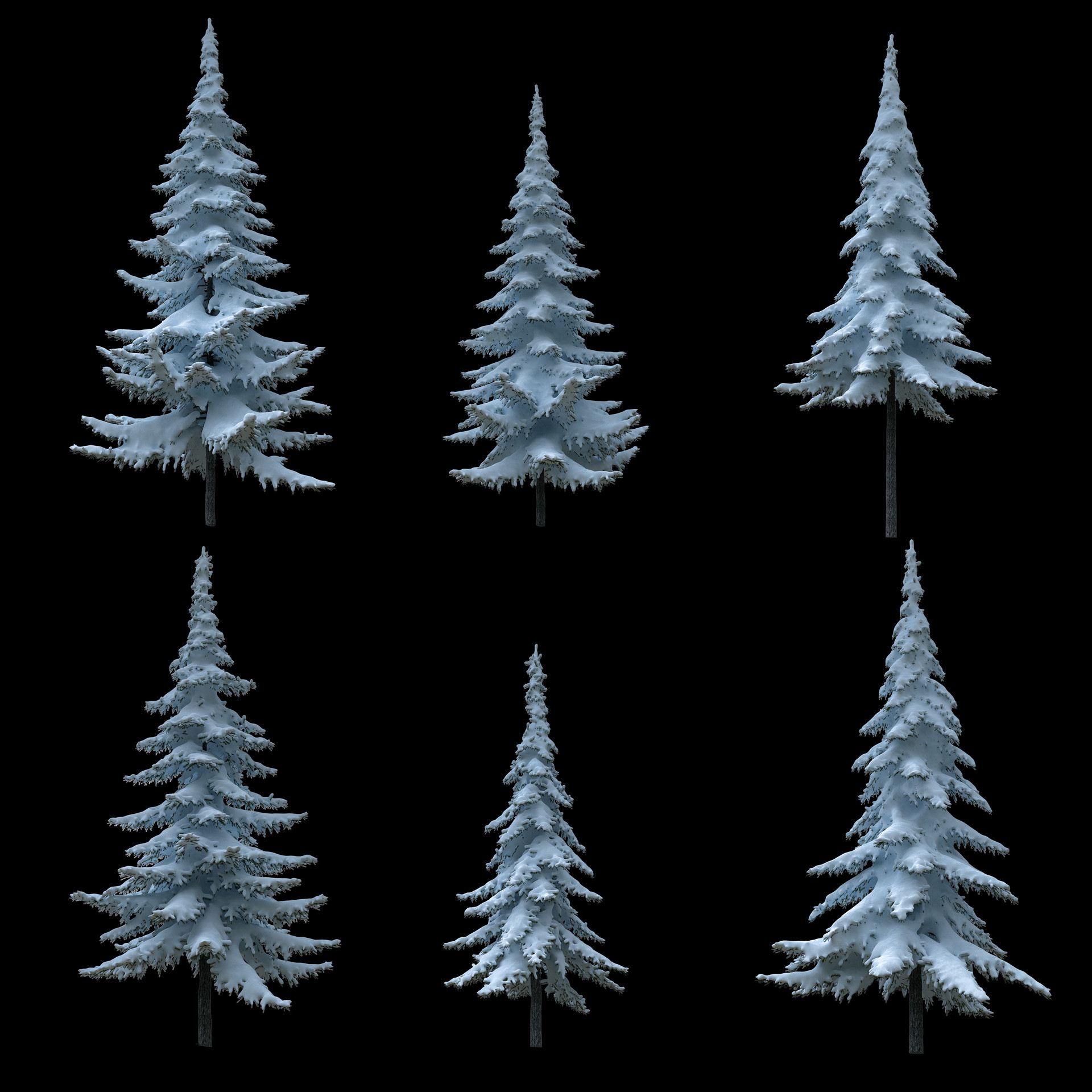 ArtStation - Snow-covered Trees