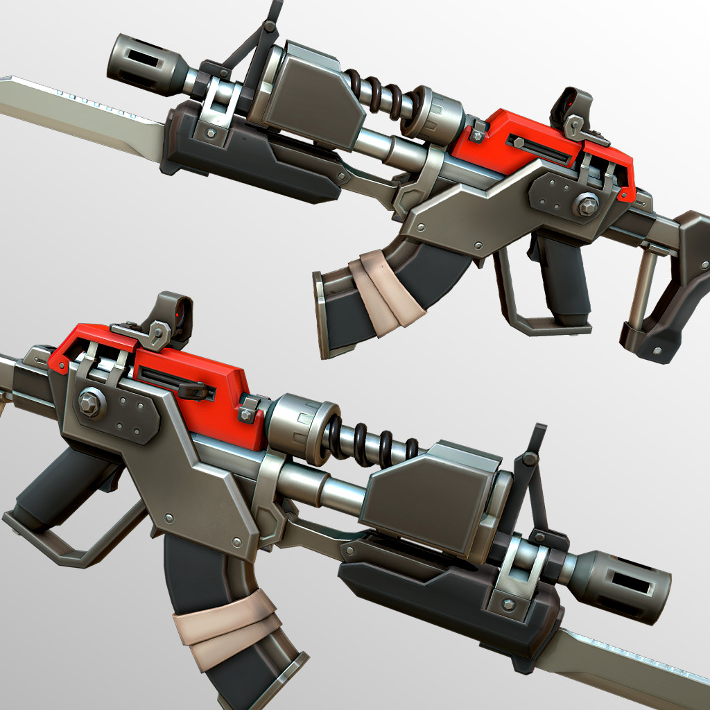 ArtStation - ASSAULT RIFLE - Stylized & Cartoon