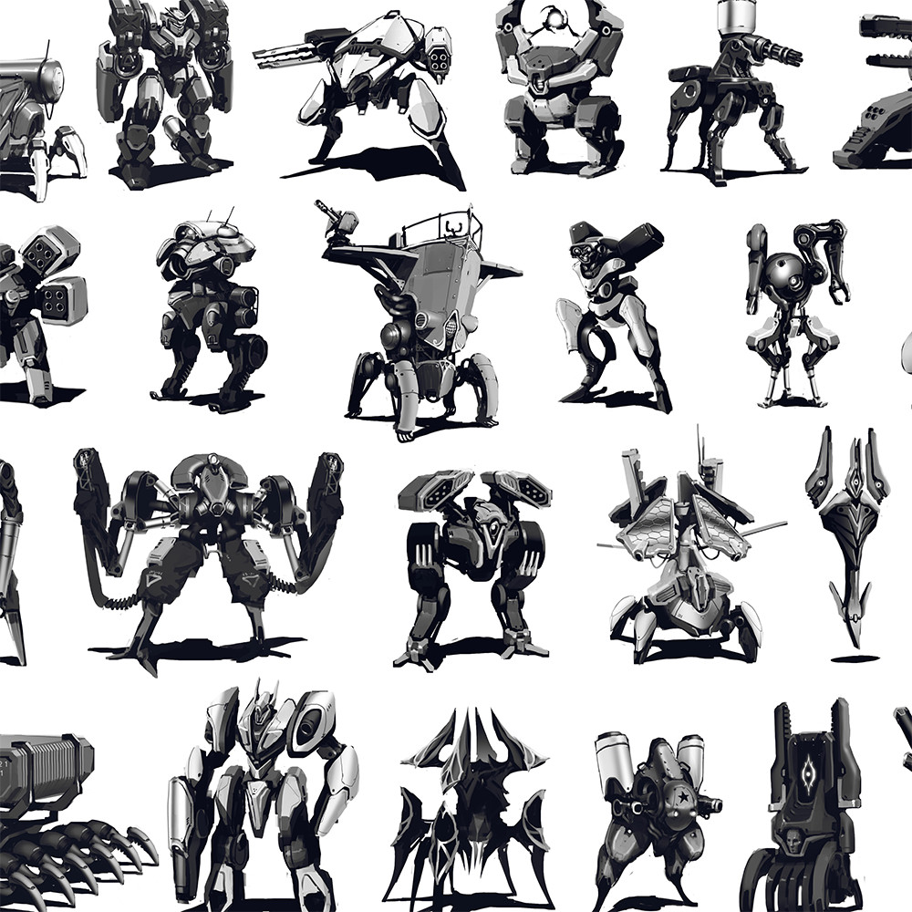 ArtStation - 25 mechs in a day +video