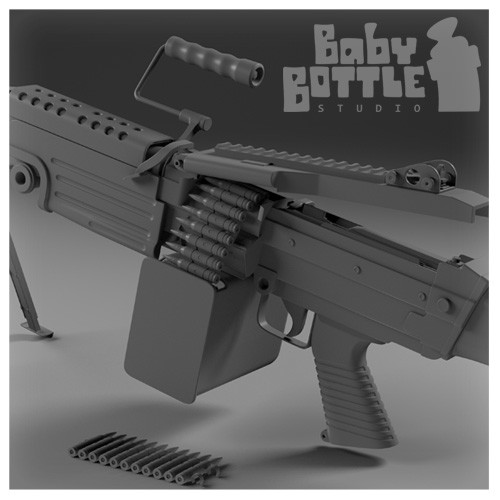 ArtStation - M249 SAW
